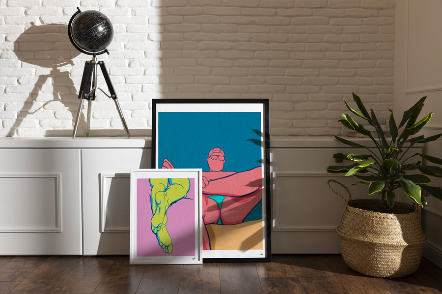 Miro on the Wall - Fine art prints, Gay art, Male body appreciation